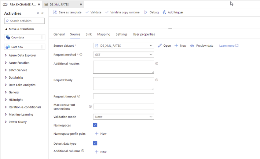 Using Azure Data Factory to Import RSS Feeds into your Datawarehouse ...